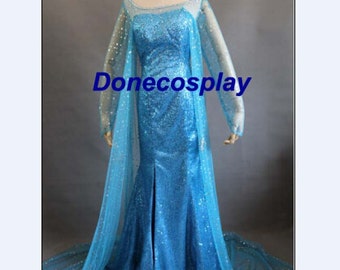 New design!Frozen --Princess Elsa Cosplay Costume Elsa Frozen Dress ...