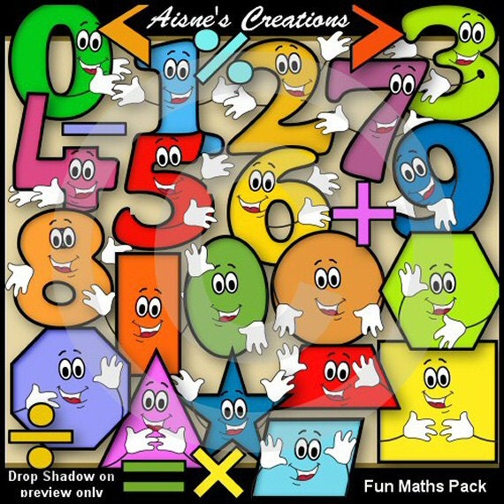 Fun Math Clip Art By Aisnescreationsedu On Etsy