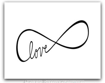 Valentine Print Infinity symbol of Love 8x10 or 16x20 Instant Download ...