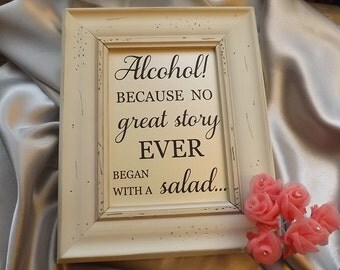 Popular items for alcohol wedding sign on Etsy