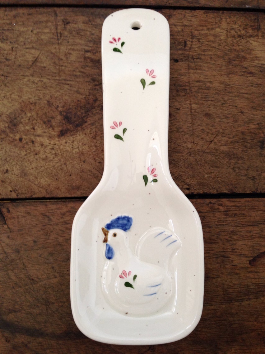 Antique Vintage Otagiri Rooster Hen Chicken Ceramic Spoon Rest. – Haute ...