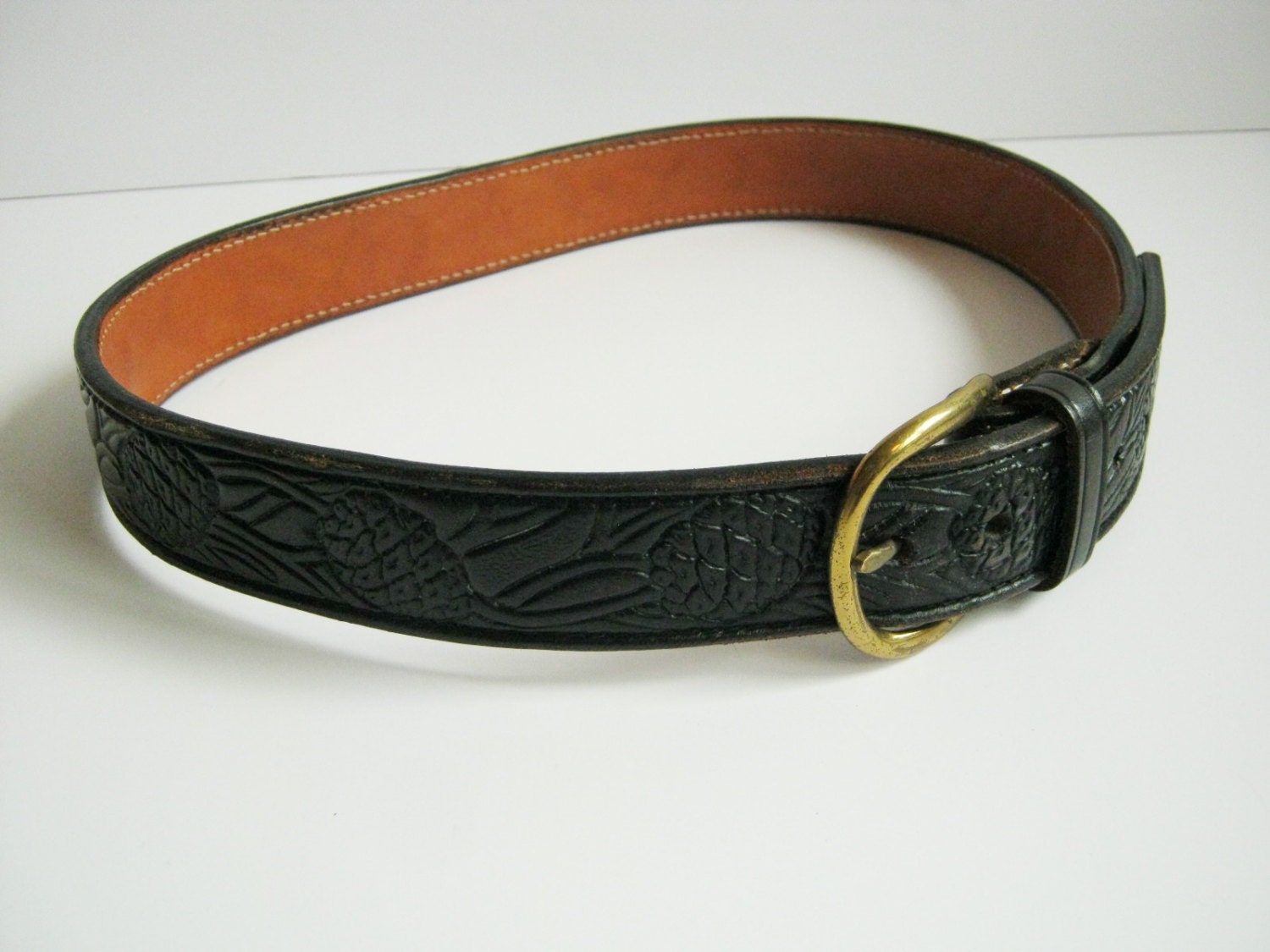 Vintage National Park Ranger leather belt NPS uniform belt