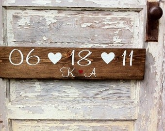 Popular items for wedding date sign on Etsy