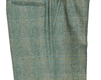 Dark Green and White Plaid Pants with Blue and Burnt Orange Checks Size ...