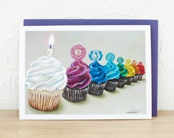 Yoga birthday cards | Etsy