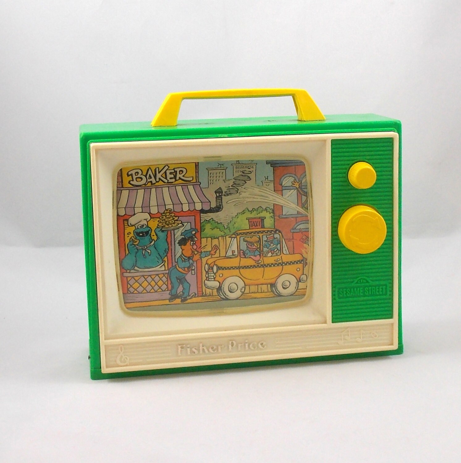 Vintage Sesame Street Musical Wind Up TV by RetroLiciousVintage