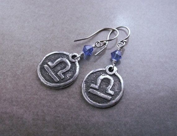 Libra earrings SMALL earrings Libra jewelry Astrology