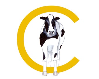 Popular items for c is for cow on Etsy
