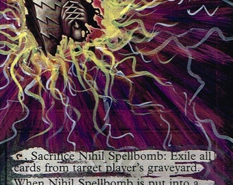 Full Art Nihil Spellbomb Magic the Gathering Card Alter