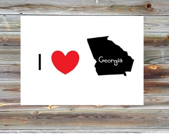 Popular items for i love georgia on Etsy