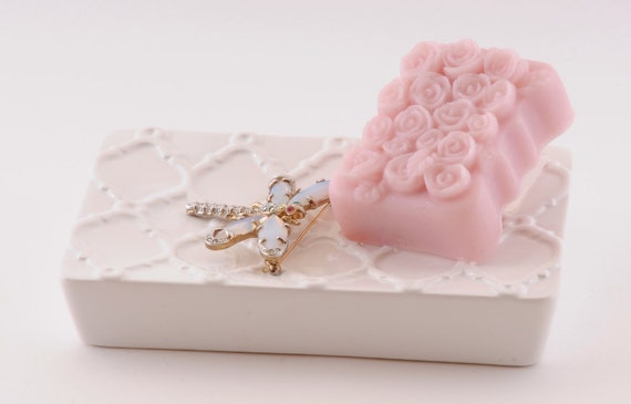 Floral Design Soap Glycerin Soap Roses Handmade Soap T