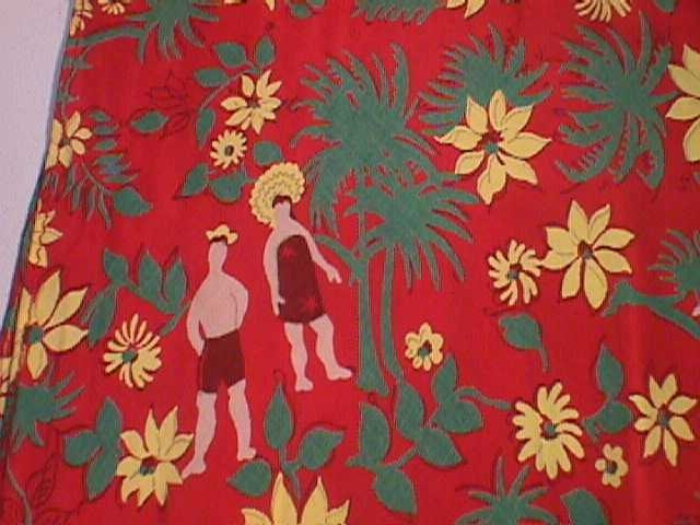 Vintage HAWAIIAN MOTIF Long SCARF Silk Floral Hawaii Floral Hula ...