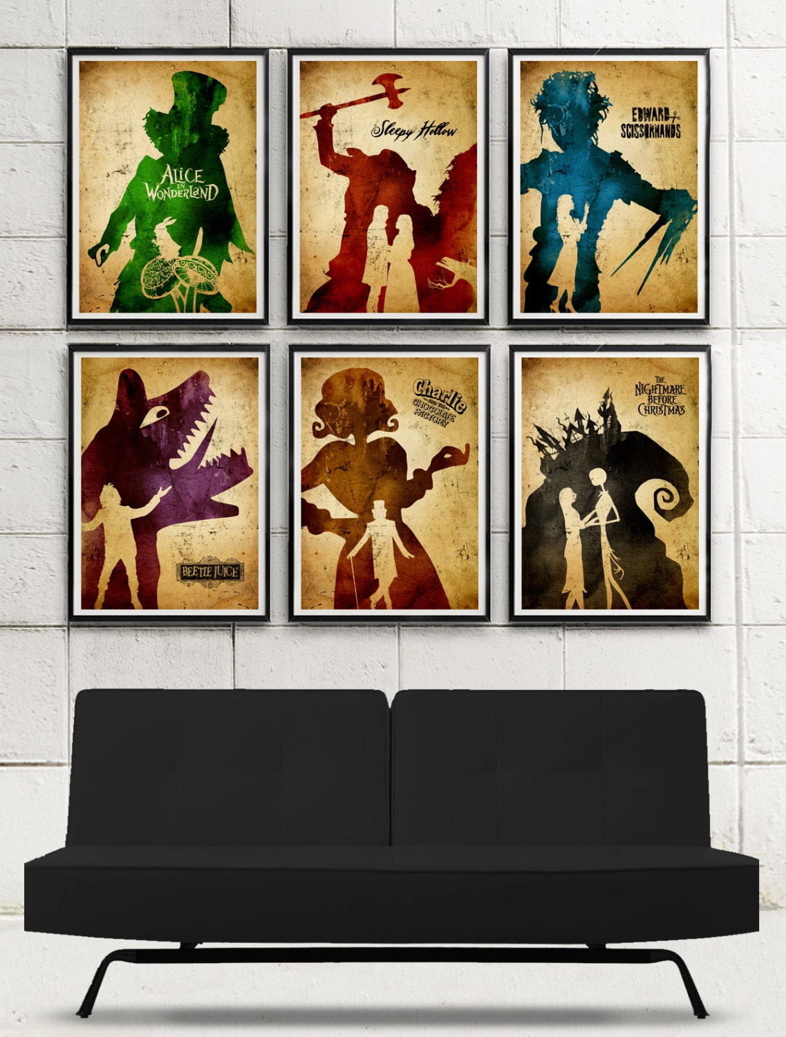 Tim Burton Collection Minimalist Poster Set / Beetlejuice
