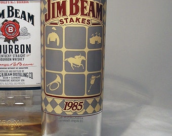 1985 Jim Beam Stakes Bar Glass, unique barware, Jim Beam collectible ...