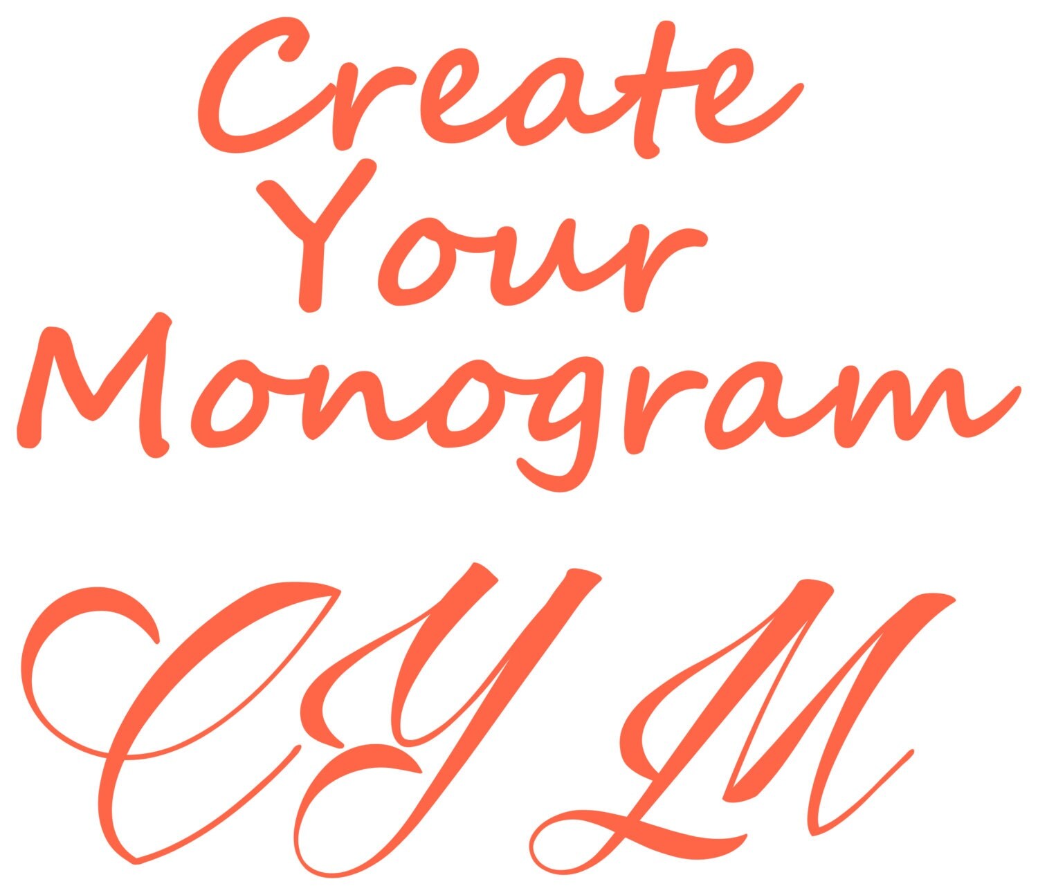 Create Your Own Monogram: You pick the size by DesignYourDecals