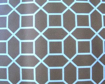 Brown & White Geometric Tile Pattern Contact Paper-Remnant Pieces