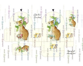 Bunny box template | Etsy