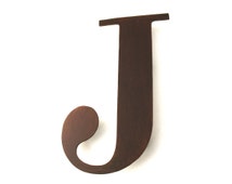 Metal Letter J Sign - Rustic Metal Letter - Metal Wall Letter ...