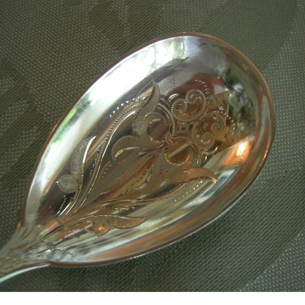Antique Coin Silver Flatware Serving Spoon – 1850’s – Wedding Gift ...