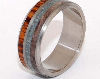 Titanium Wedding Ring Stone Ring Handmade by MinterandRichterDes