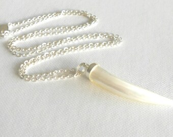 Popular items for white horn necklace on Etsy