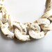 White Chunky Chain Necklace with Gold Specks Oversized Chunky