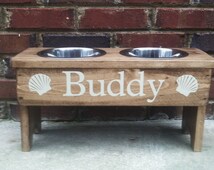 Unique rustic dog feeder related items | Etsy