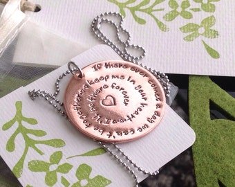 Copper Inspirational Quote Necklace by FireweedImpressions on Etsy