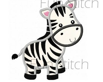 Zebra applique | Etsy