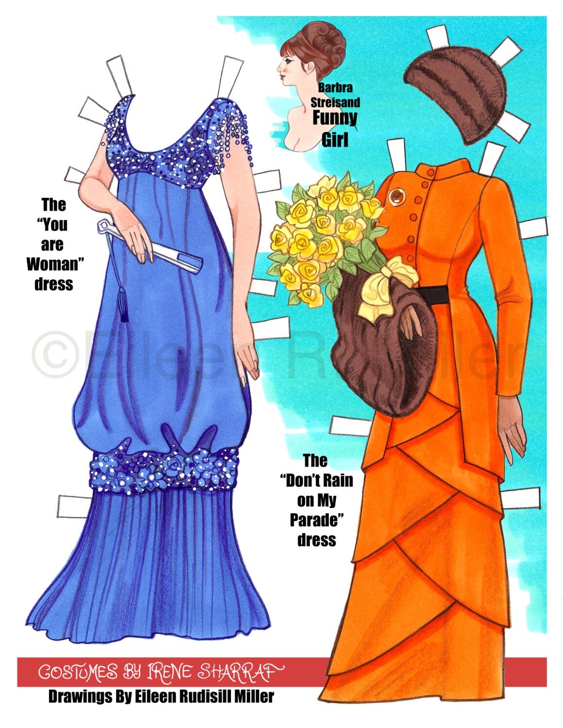 Funny Girl Paper Doll