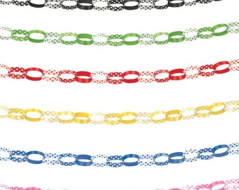 Paper Chain Polka Dot Garland Party Decorations Minnie Mickey Mouse ...