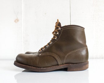 Popular items for vintage work boots on Etsy