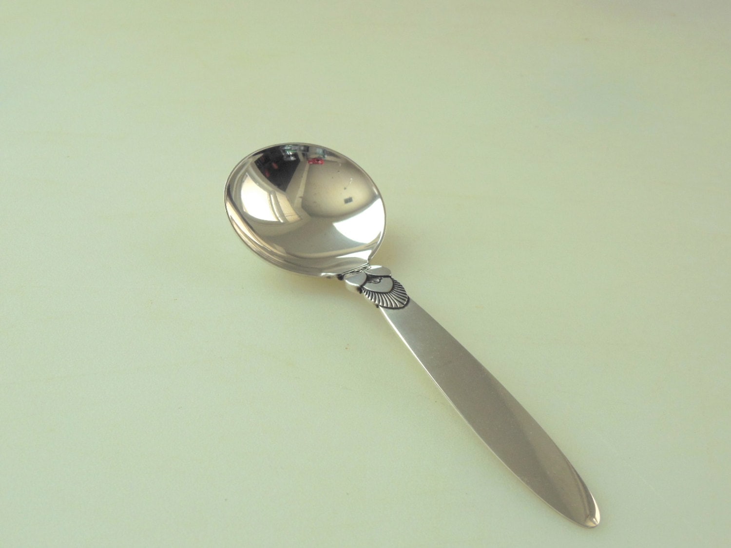 Jensen Cactus SuGar Spoon Marked Denmark Jensen Sterling Silver Spoon ...