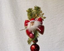 Popular items for santa tree topper on Etsy