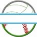 Split Ball Half Volleyball Half Softball / Baseball Applique