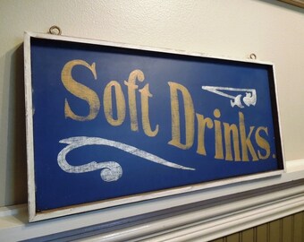 Soft drink sign | Etsy