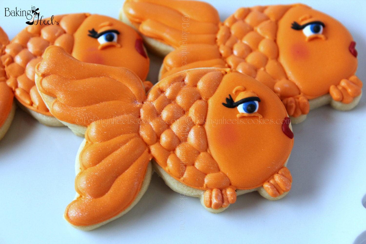 Goldfish Decorated cookies Birthday Party Cookies Animal