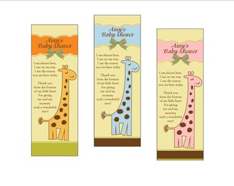 Baby shower bookmark | Etsy