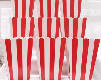 Stripe popcorn boxes | Etsy