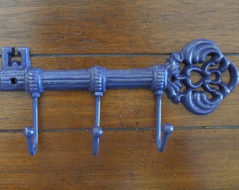 Key Holder / Skeleton Key Rack / Cast Iron Wall Hook / Key