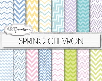 Geometric digital papers SPRING GEOMETRIC Spring by Artfanaticus