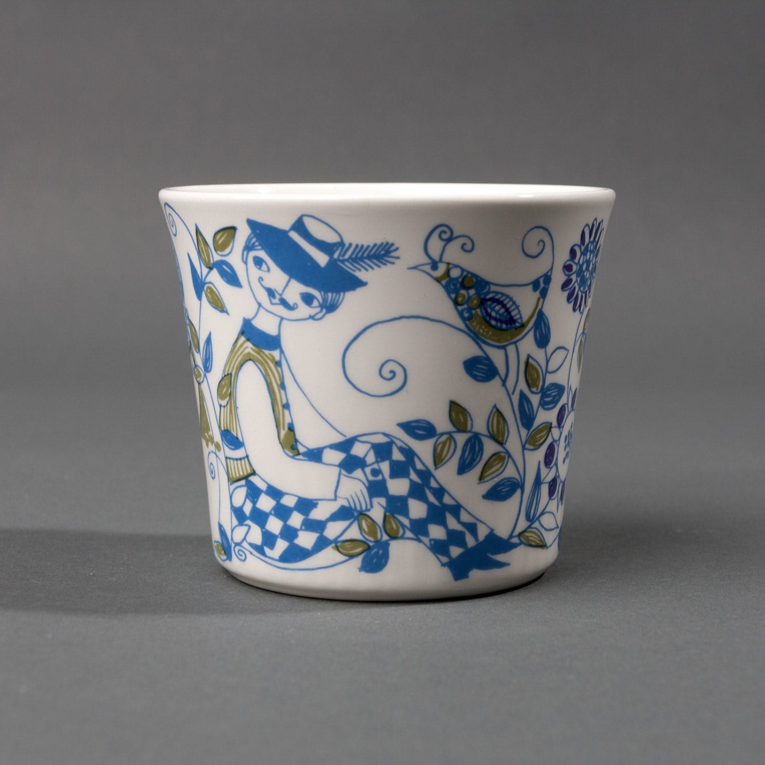vintage mug cup figgjo flint lotte norway blue green turi design retro ...