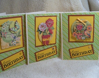 Handmade Birthday Cards with Embellishments