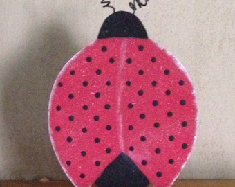 Large wooden Ladybug unfinished lady bug wooden lady bug