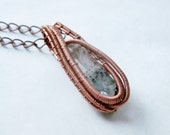Fluorite and Copper Wrap // Heady Wire Wrapped Pendant Necklace