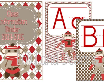 Sock Monkey Classroom Decoration Pack