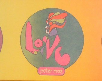 Items similar to 1968 PETER MAX Psychedelic Vinyl Blow Up Pillow ...