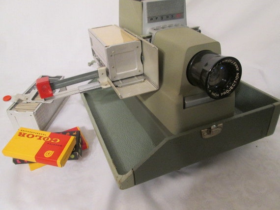 argus 35 mm slide projector viewer with two slide trays
