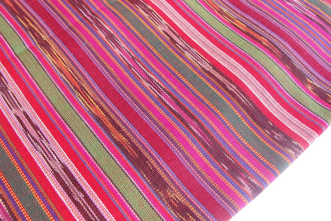 Guatemalan Fabric 15 Pink Ikat Fabric Fabric by Yard