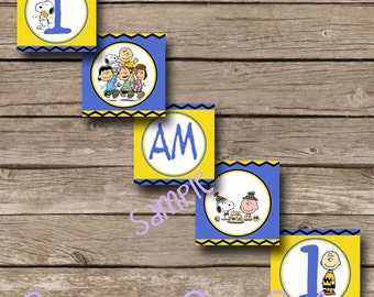 I AM ONE Charlie Brown Snoopy Banner - Printable Banner - Print at Home ...